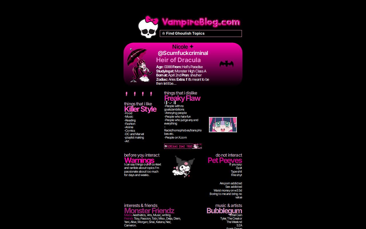 Vampire girl.com